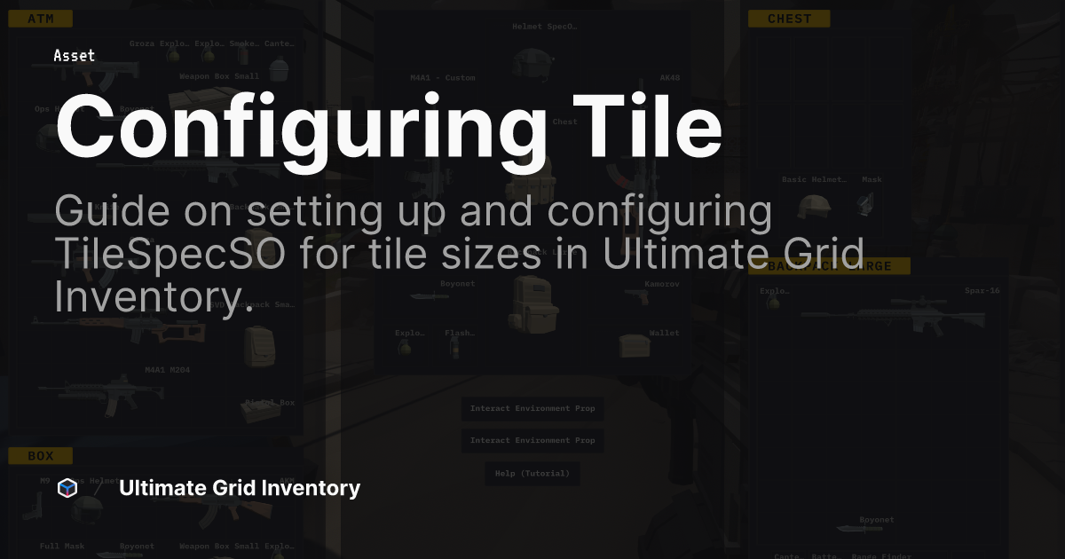 Configuring Tile | Ultimate Grid Inventory