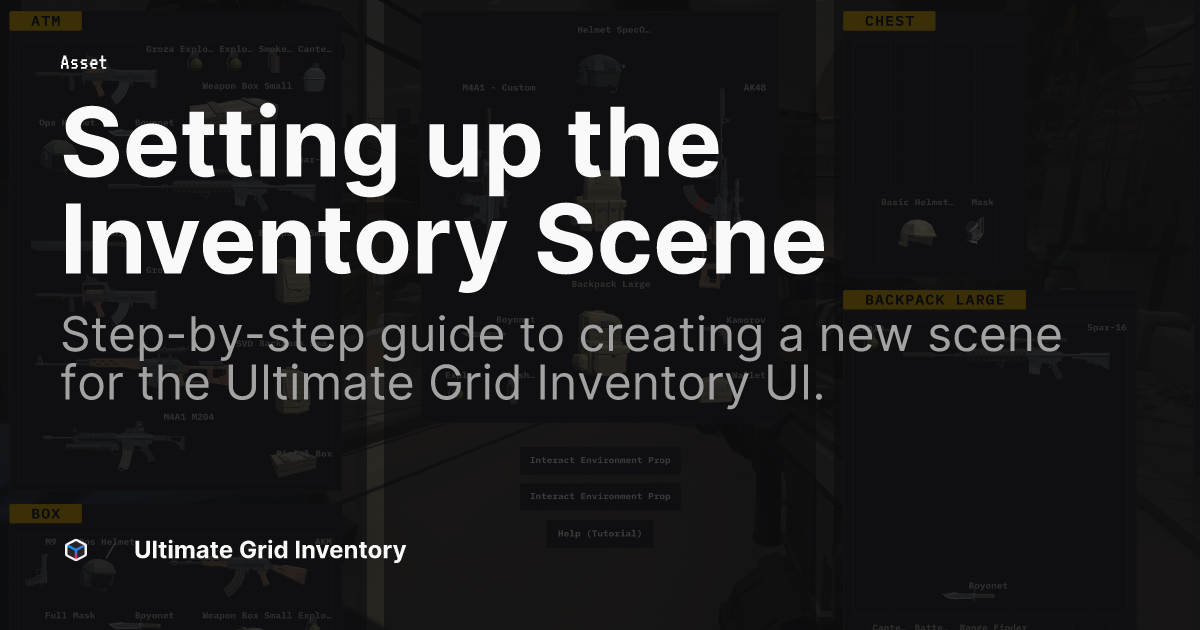 Setting up the Inventory Scene | Ultimate Grid Inventory