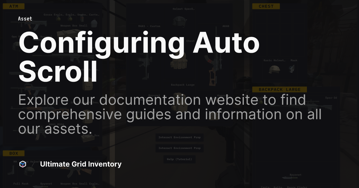 Configuring Auto Scroll | Ultimate Grid Inventory