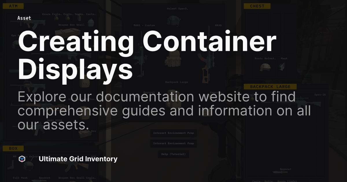 Creating Container Displays | Ultimate Grid Inventory