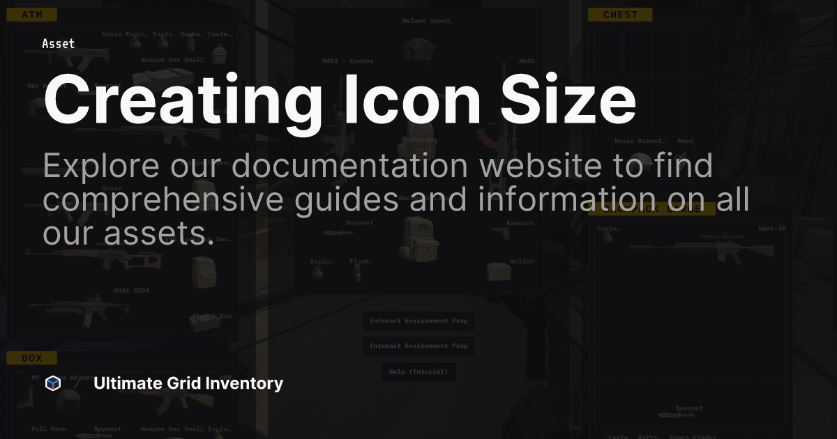 Creating Icon Size | Ultimate Grid Inventory