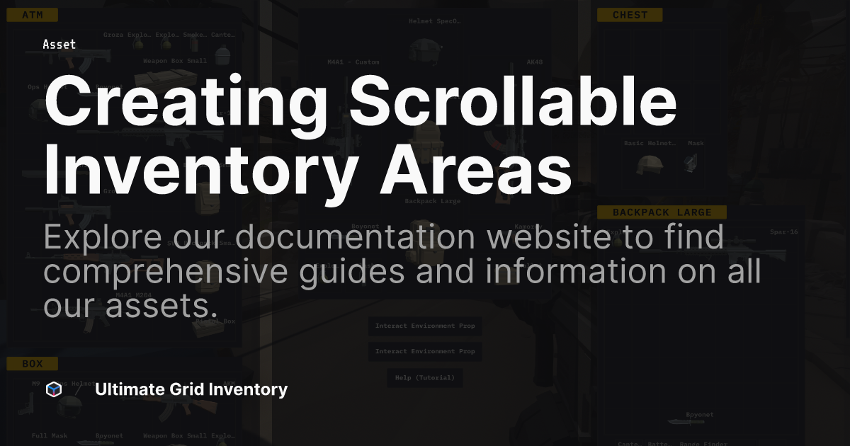 Creating Scrollable Inventory Areas | Ultimate Grid Inventory