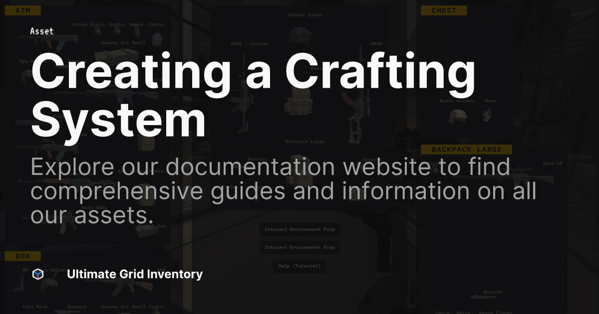 Creating a Crafting System | Ultimate Grid Inventory