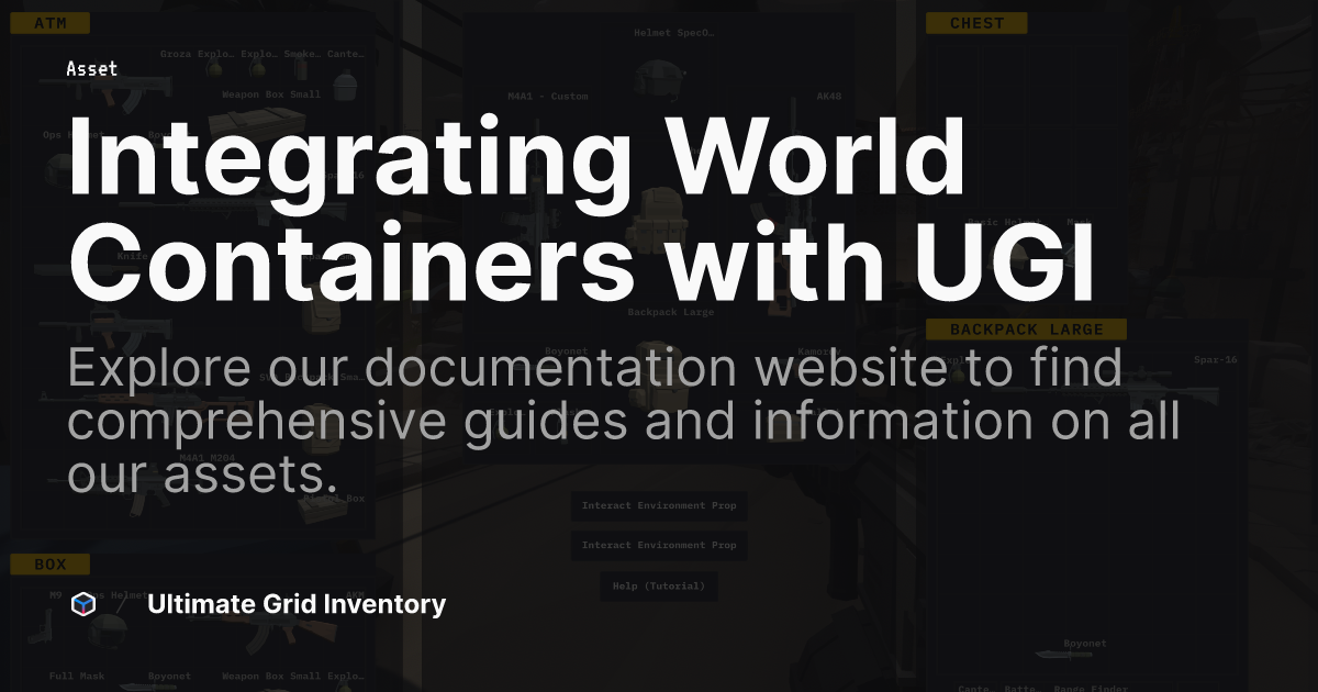 Integrating World Containers with UGI | Ultimate Grid Inventory